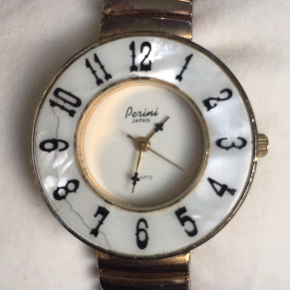 perini | Accessories | Perini Watch Gold Color And Mother Of Pearl ...